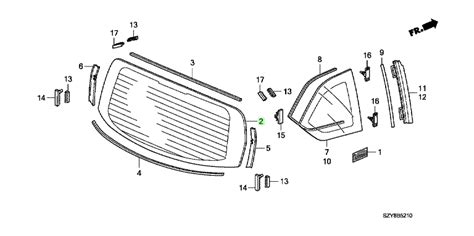 Buy Genuine Honda 73211szyt00 73211 Szy T00 Glass Set Rr Windshield