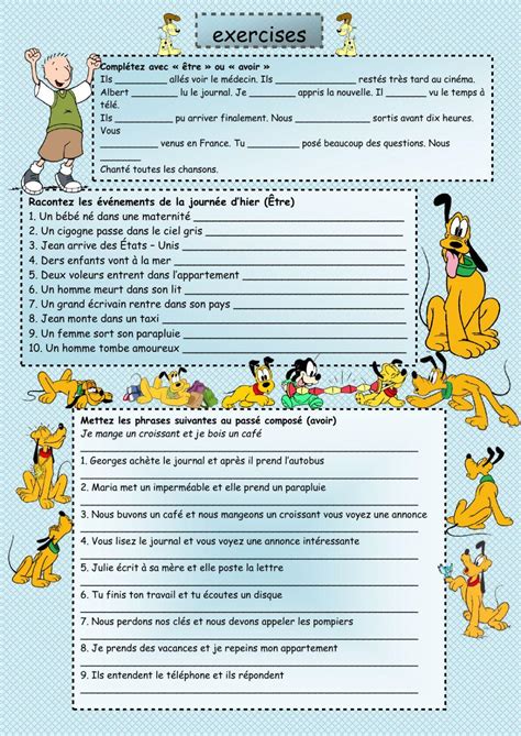 Passé Composé 2 Online Exercise For Live Worksheets