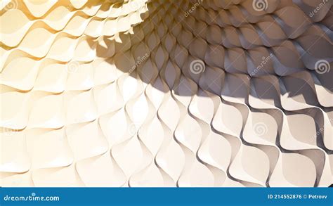 Curved Parametric Surface With Wavy Pattern Stock Illustration