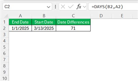 How To Subtract A Date In Excel Step By Step Guide Myexcelonline