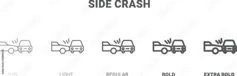 Side Crash Icon Thin Regular Bold And More Side Crash Icon From Insurance And Coverage