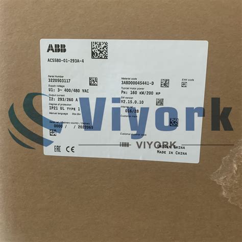 Abb Acs580 01 293a 4 Inverter New