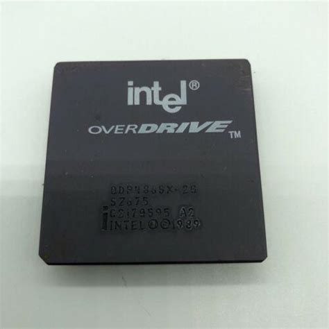 Rare Vintage 486 Intel Processor Overdrive Odp486sx 20 40mhz Cpu 20 40