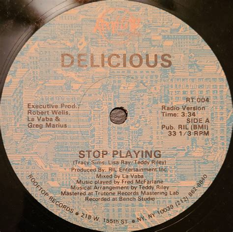 Delicious Stop Playing Ediciones Discogs