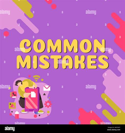 Hand Writing Sign Common Mistakes Word For Actions That Are Often Used