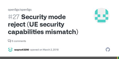Security Mode Reject Ue Security Capabilities Mismatch Issue
