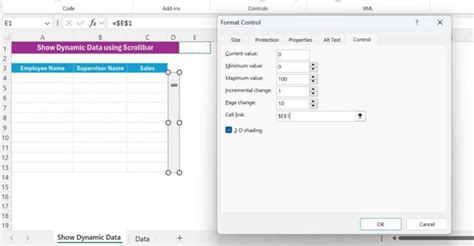 Show Data Dynamically Using Vertical Scroll Bar In Excel Pk An Excel Expert