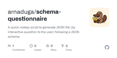 github arnaduga schema questionnaire a quick nodejs script to generate json file by