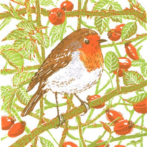 Robin Original Limited Edition Linocut Print Folksy