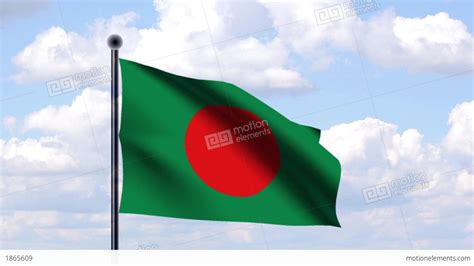 Animated Flag Of Bangladesh Animierte Flagge Von Stock Animation Royalty Free Stock