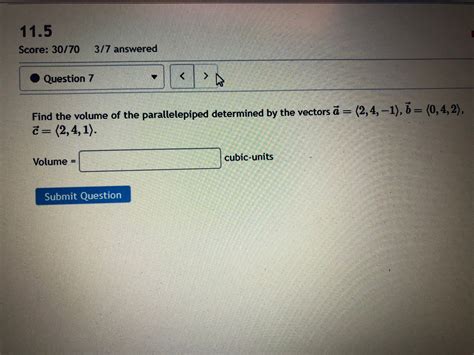 Find The Volume Of The Parallelepiped Determined By