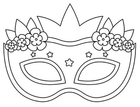 Moldes de Máscaras de Carnaval para Imprimir Colorir e Recortar