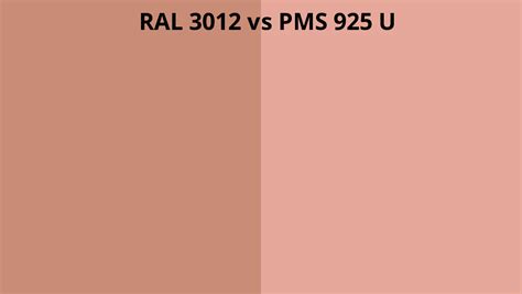 Ral 3012 Vs Pms 925 U Ral Colour Chart Uk