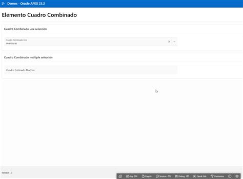 Nuevo elemento de página en Oracle APEX Cuadro Combinado Combobox Aprender Tecnologías