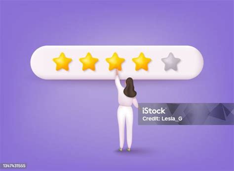 별 5개 피드백을 주는 캐릭터 벡터 고객 검토 개념입니다 좋은 나쁜 속도와 텍스트와 별 리뷰 3d 웹 벡터 일러스트레이션 아이디어에 대한 스톡 벡터 아트 및 기타 이미지