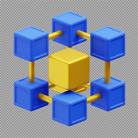 Premium Psd 3d Illustration Of A Physical Element Yellow Cube With A