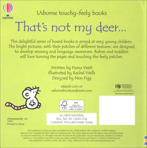 Thats Not My Deer Touchy Feely Board Books Edc Usborne