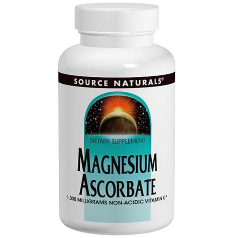 Magnesium Ascorbate 1000 Mg 120 Tablets Source Naturals