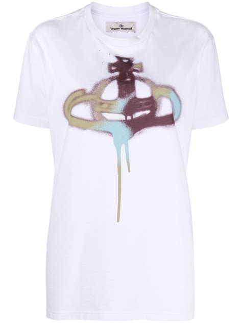 Vivienne Westwood 구체 스프레이 페인트 티셔츠 페칭