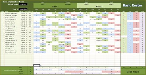Staffing Template Excel Free Of Excel Basic Roster Two New Staff Rosters Line Pc