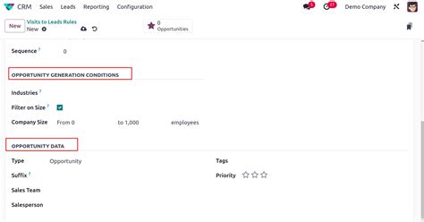 Visits To Leads Rules In Odoo CRM Odoo V Enterprise Edition Book
