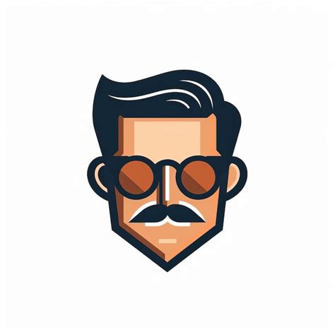 Premium Photo Minimalist Retro Sunglasses Logo With Detailed Facial