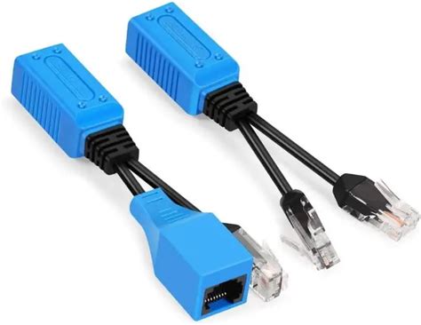 Rj45 Ethernet Cable Combiner Splitter Sharing Kit For Poe Security
