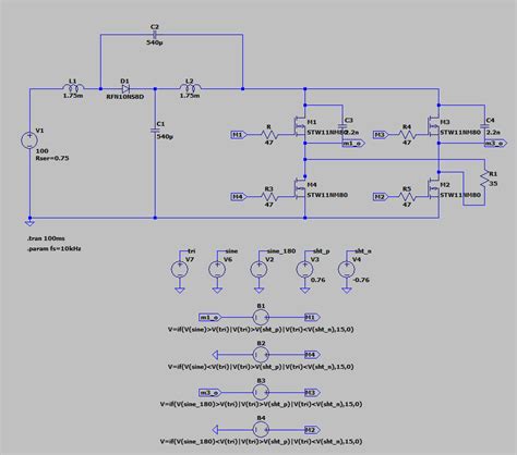 cannot get the required simulation waveform of a quasi z source