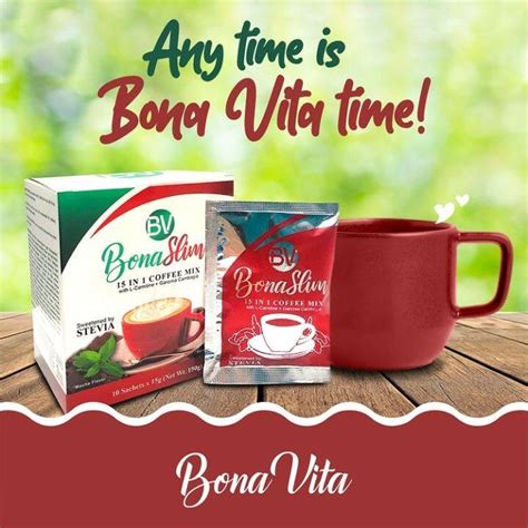 Original Bonaslim 15 In 1 Coffee 10 Sachet 15 Grams Per Box Bonavita