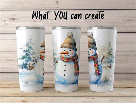 Cute Snowmen Clipart Bundle Watercolor Snowman Graphics For Etsy