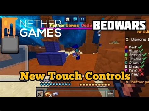 Nether Games Bedwars New Touch Controls Mcpe Gameplay AakashYT YouTube