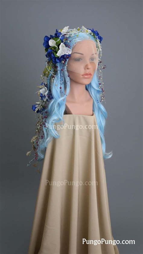 Sale Mermaid Wig Long Curly Aqua Blue Lace Front Wig By Etsy