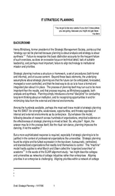 Cio Executive Board It Strategic Plan Template Pdfsimpli