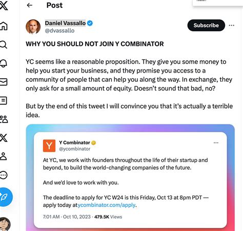 Why Why You Should Not Join Y Combinator” Indicates Small Minded