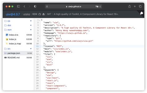 GitHub Uiwjs Npm Unpkg A Web Application To View Npm Package Files