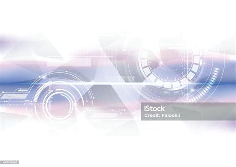 Technological Geometric Colorful Horizontal Interface Abstract