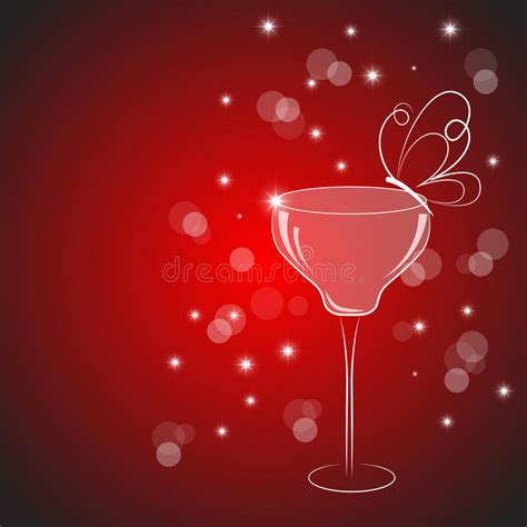 Cocktail Neon Design Menu Background Stock Vector Illustration Of
