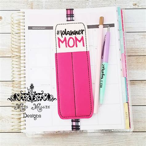 Planner 2 Pen Holder Planner Mom Ith Embroidery Design File Miss