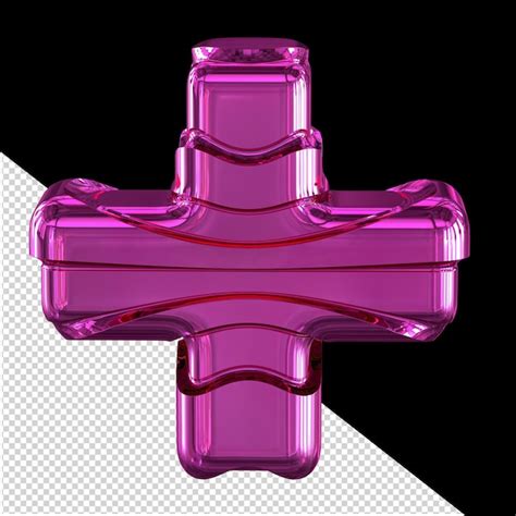 Premium Psd Purple Symbol With Straps