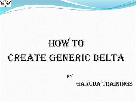 create generic delta ppt