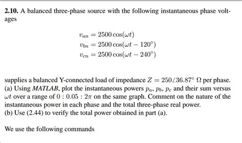 Solved 2 10 A Balanced Three Phase Source With The Chegg Com