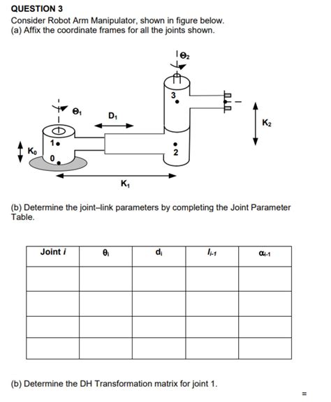 solved question 3consider robot arm manipulator shown in