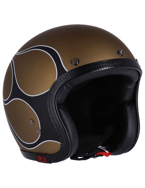 Skull Bucket Helmet Flames Matte Gold Roeg Bv