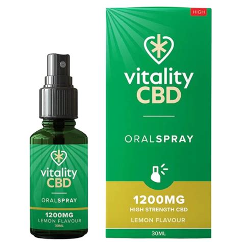 Vitality Cbd 30ml Oral Spray 600mg 2400mg Lemon Flavour Diy E Liquids