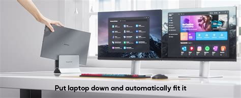 Amazon Com PULWTOP Laptop Docking Station Dual Monitor In Vertical USB C Dock Stand With