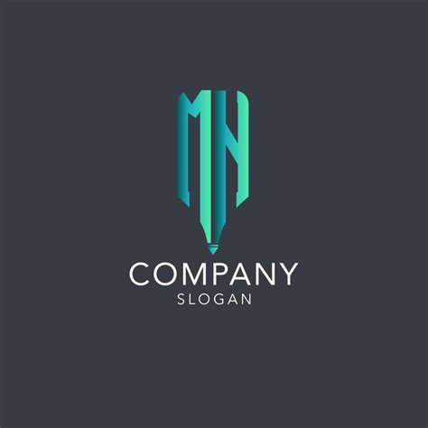 Premium Vector Modern Monogram Initial Letter Mn Logo Design Template