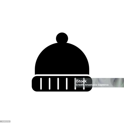 니트 모자 글리프 아이콘입니다 겨울에는 따뜻한 옷 원사 상점 엠블럼 간단한 기호 격리된 벡터 스톡 일러스트레이션 0명에 대한 스톡 벡터 아트 및 기타 이미지 Istock