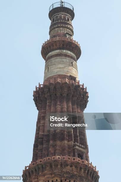 유네스코 세계 문화 유산 Qutub Minar 만든 Qutabuddin Aibak 1200 Ad 인도 이슬람 건축물이있는