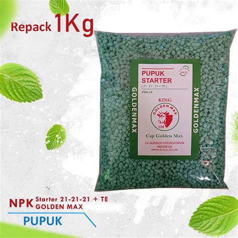 Jual Pupuk NPK Starter Golden Max 21 21 21 TE 1kg Shopee Indonesia