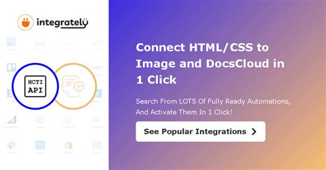 HTML CSS To Image DocsCloud Integration Connect In 1 Click